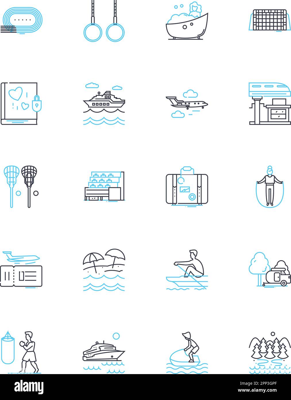 Corporate retreat linear icons set. Leadership, Team-building ...