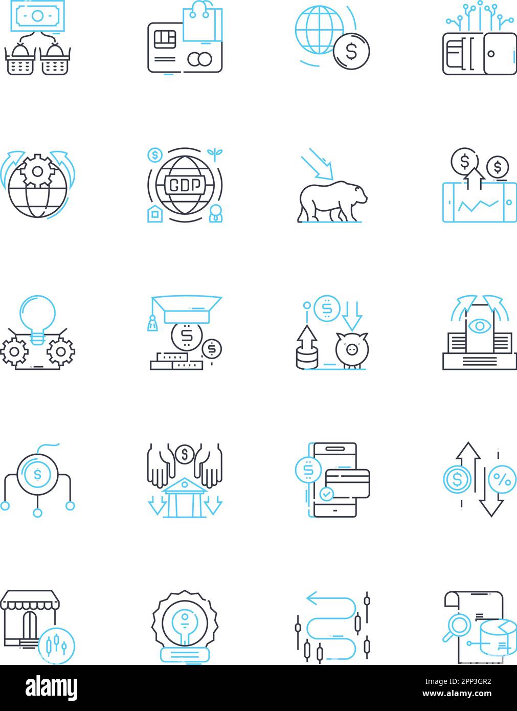 Venture group linear icons set. Innovation, Collaboration, Growth ...