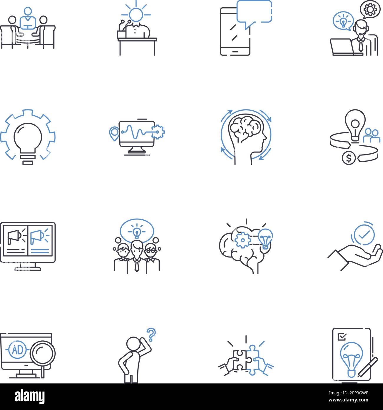 Ameliorate line icons collection. Enhance, Improve, Better, Upgrade, Refine, Develop, Progress ...