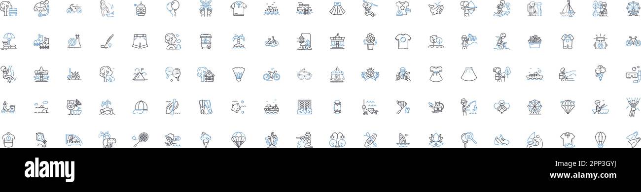 Heatwave line icons collection. Sweltering, Scorching, Sizzling ...