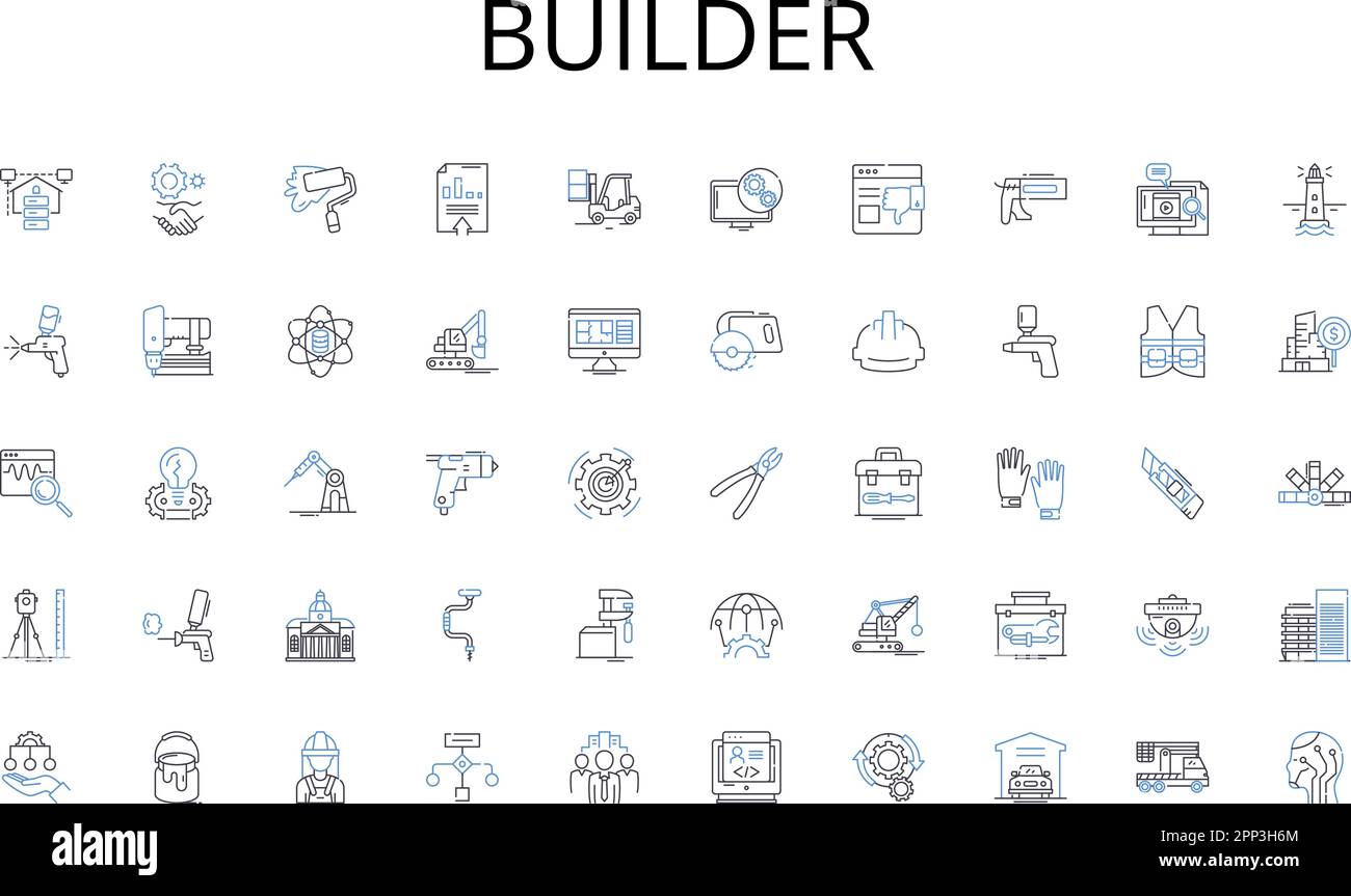 Builder line icons collection. Consumer, Merchandise, Sales, Shopping ...
