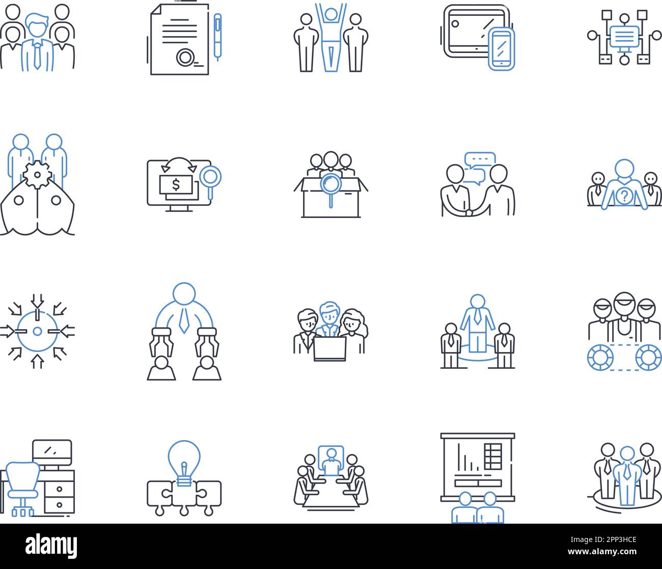 Recipe directions line icons collection. Whisk, Simmer, Knead, Saute ...