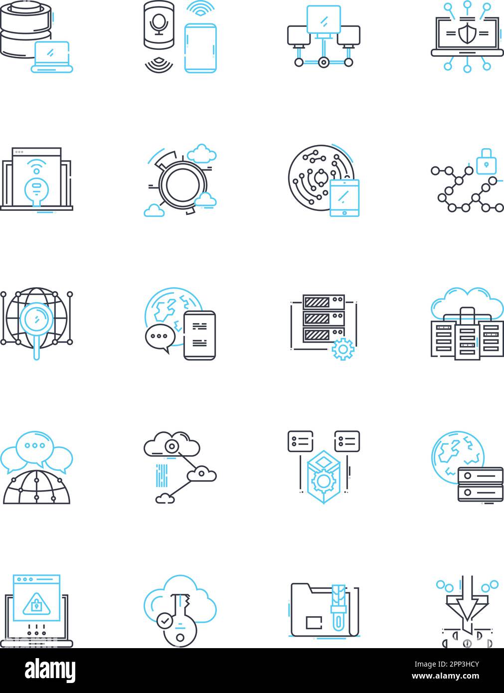 Grid Linear Icons Set Matrix Pattern Mesh Nerk Chart Grille System Line Vector And