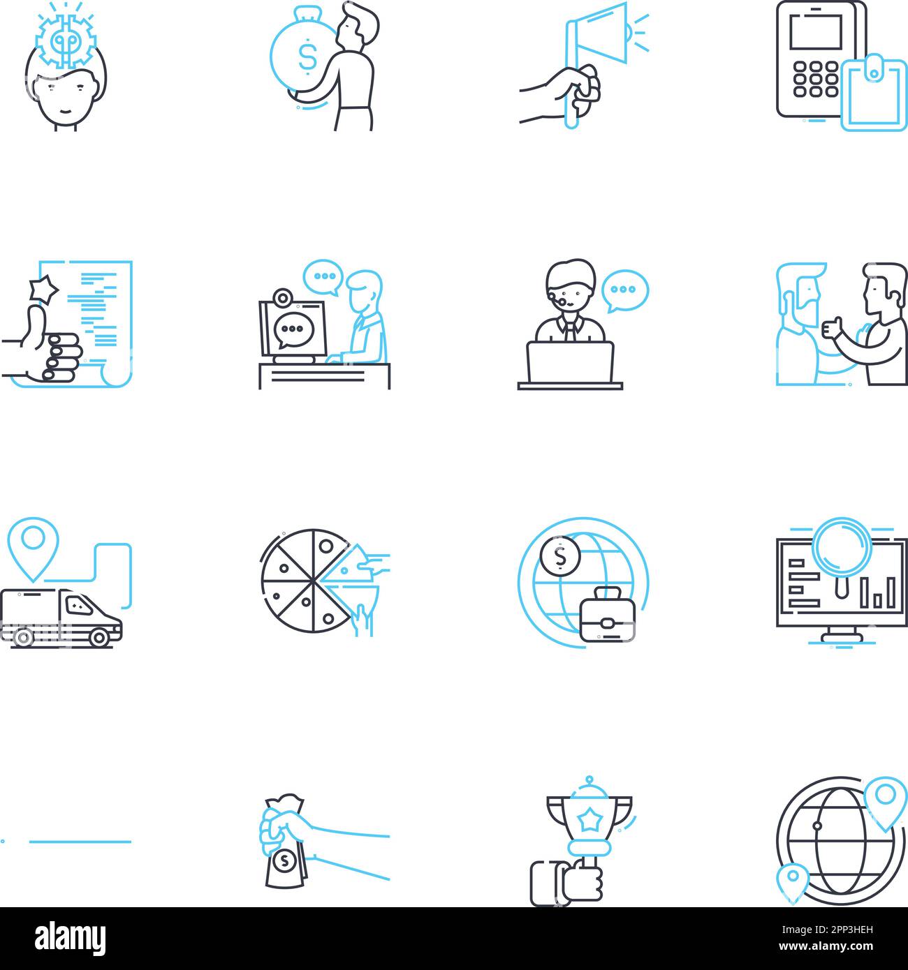 Enterprise economy linear icons set. Efficiency, Productivity ... Enterprise economy linear icons set. Efficiency, Productivity ...