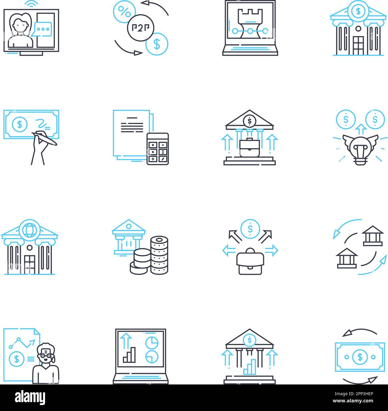 Investment firms linear icons set. Portfolio, Asset, Capital, Advisory ... Investment firms linear icons set. Portfolio, Asset, Capital, Advisory ...