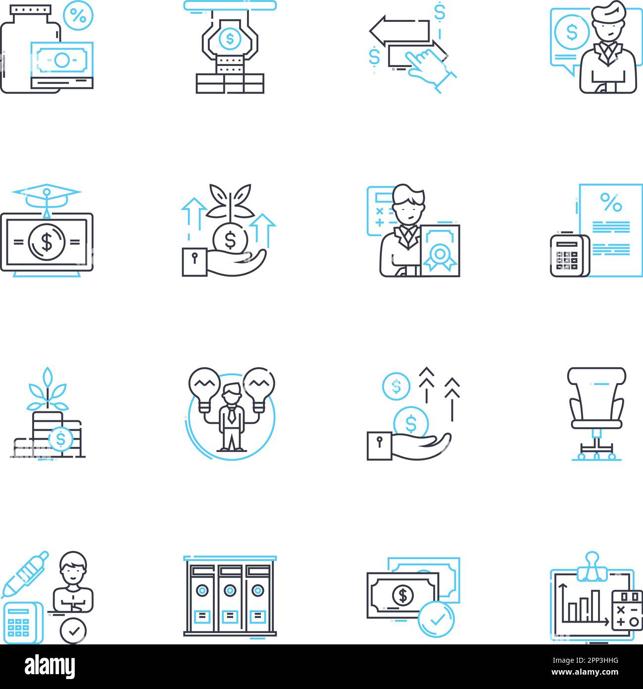 Social art linear icons set. Community, Creativity, Expression ...