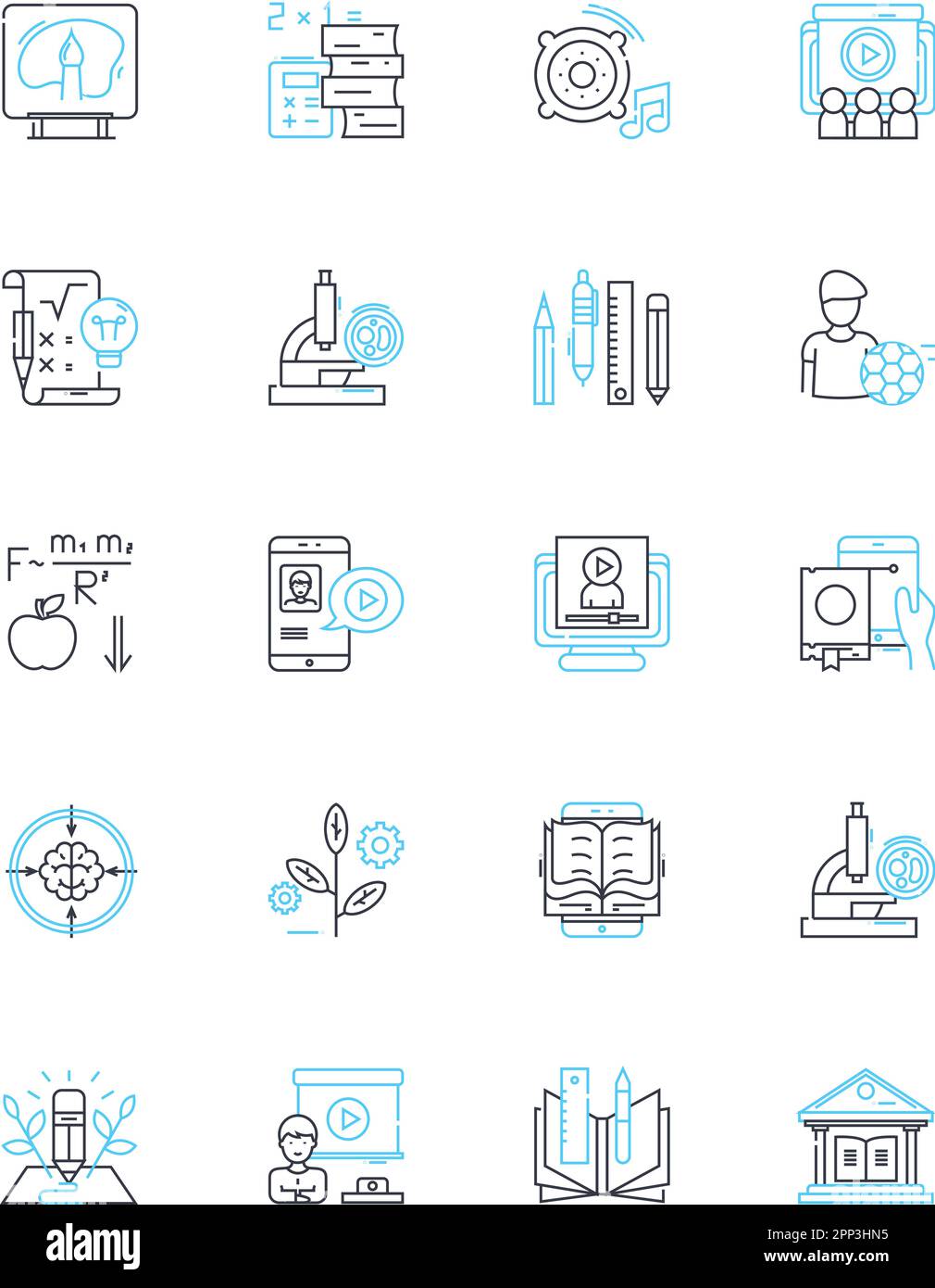 Learning quality linear icons set. Excellence, Progress, Mastery, Rigor ... Learning quality linear icons set. Excellence, Progress, Mastery, Rigor ...