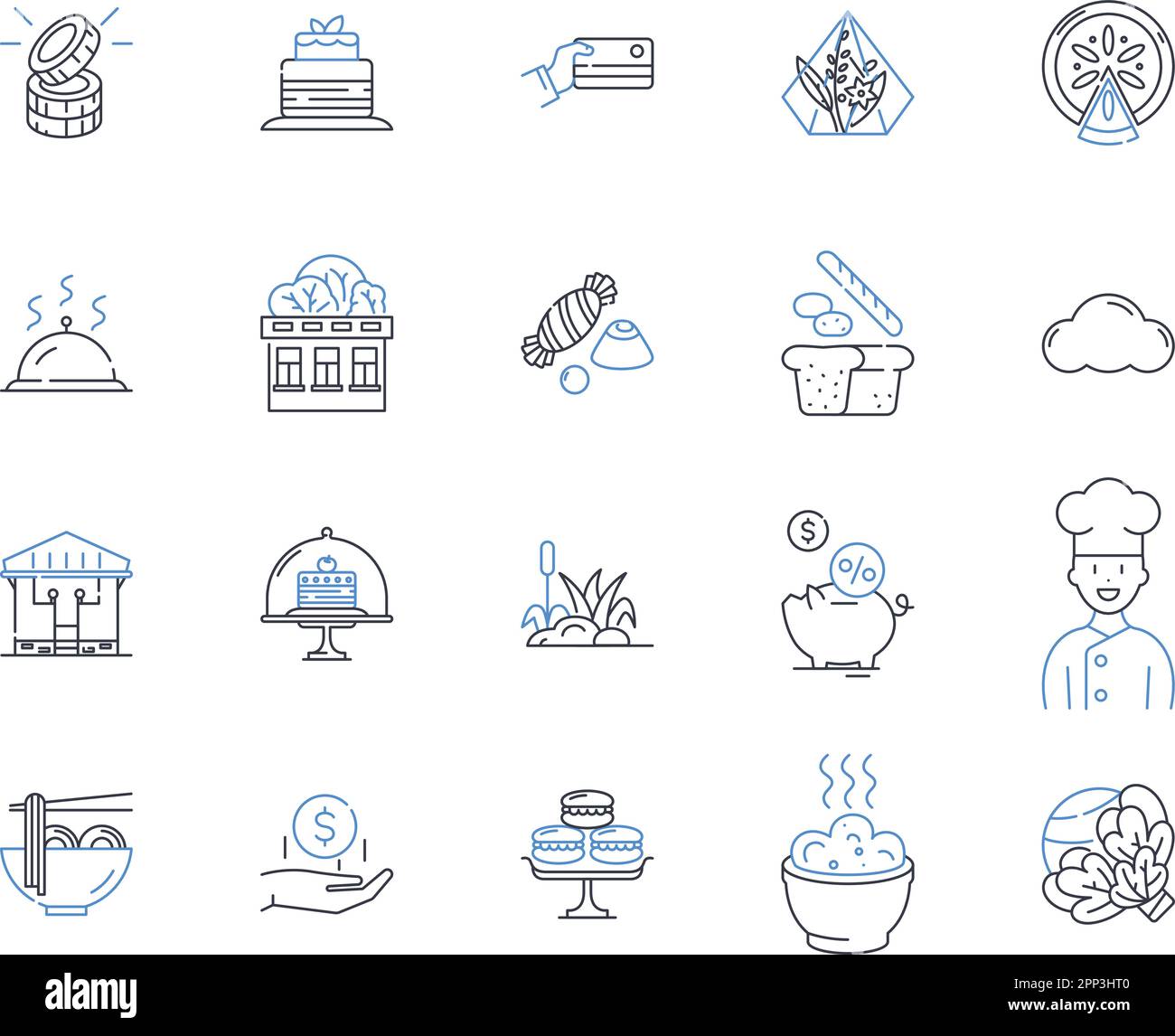 Fusion Cuisine line icons collection. Fusion, Flavorful, Eclectic ...