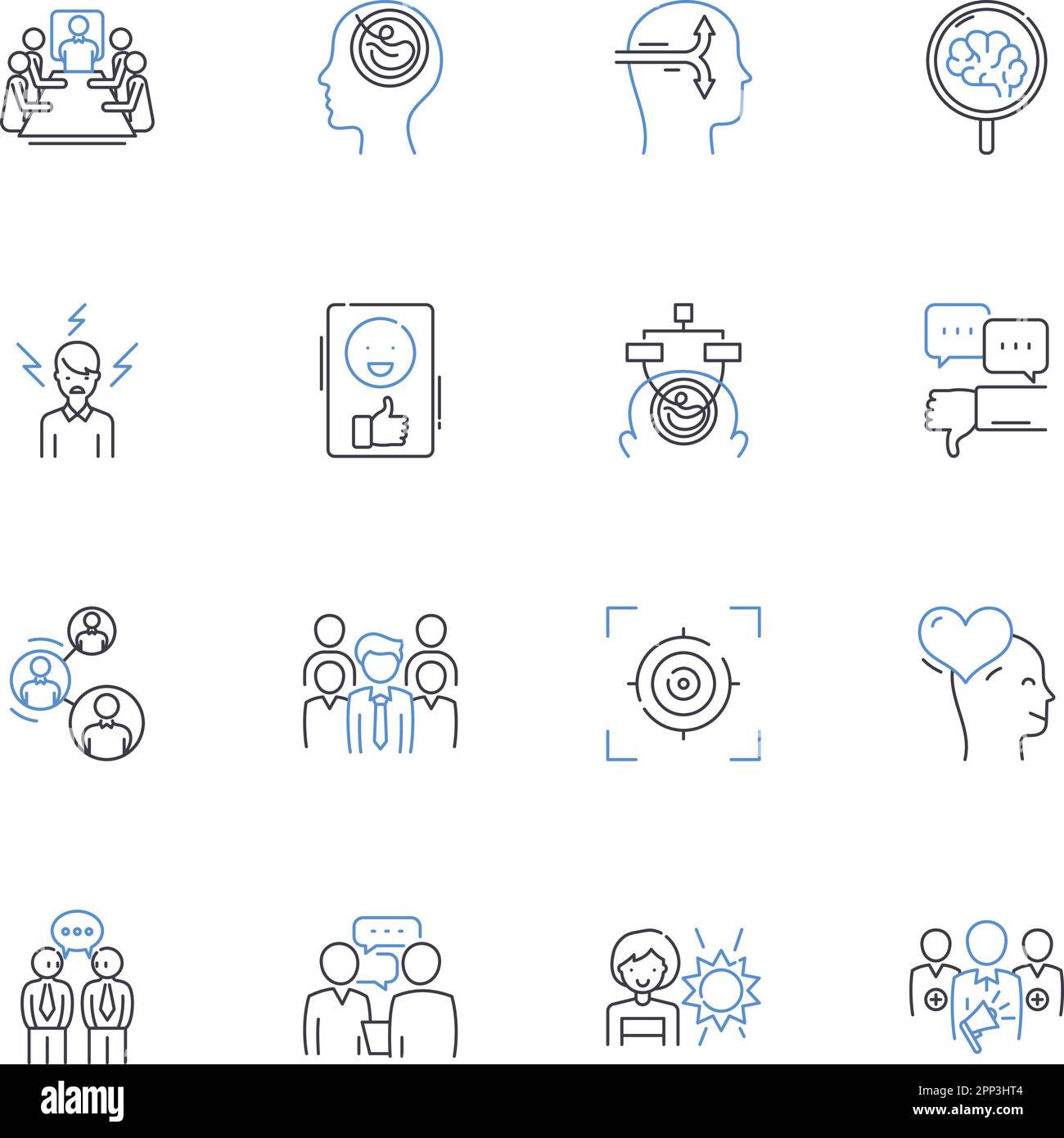 Introduction mentoring line icons collection. Guidance, Support ...