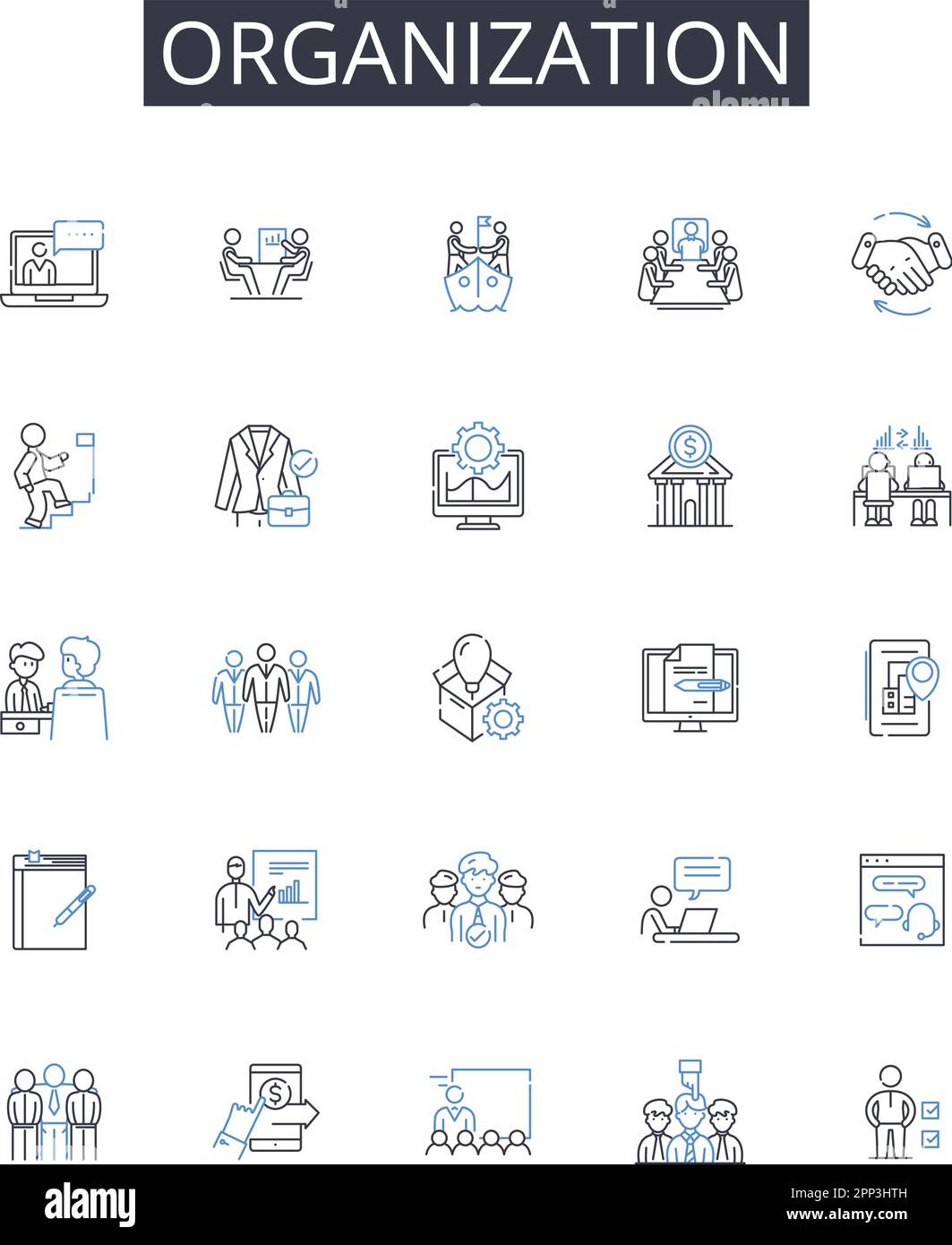 Organization line icons collection. Establishment, Company, Enterprise ...