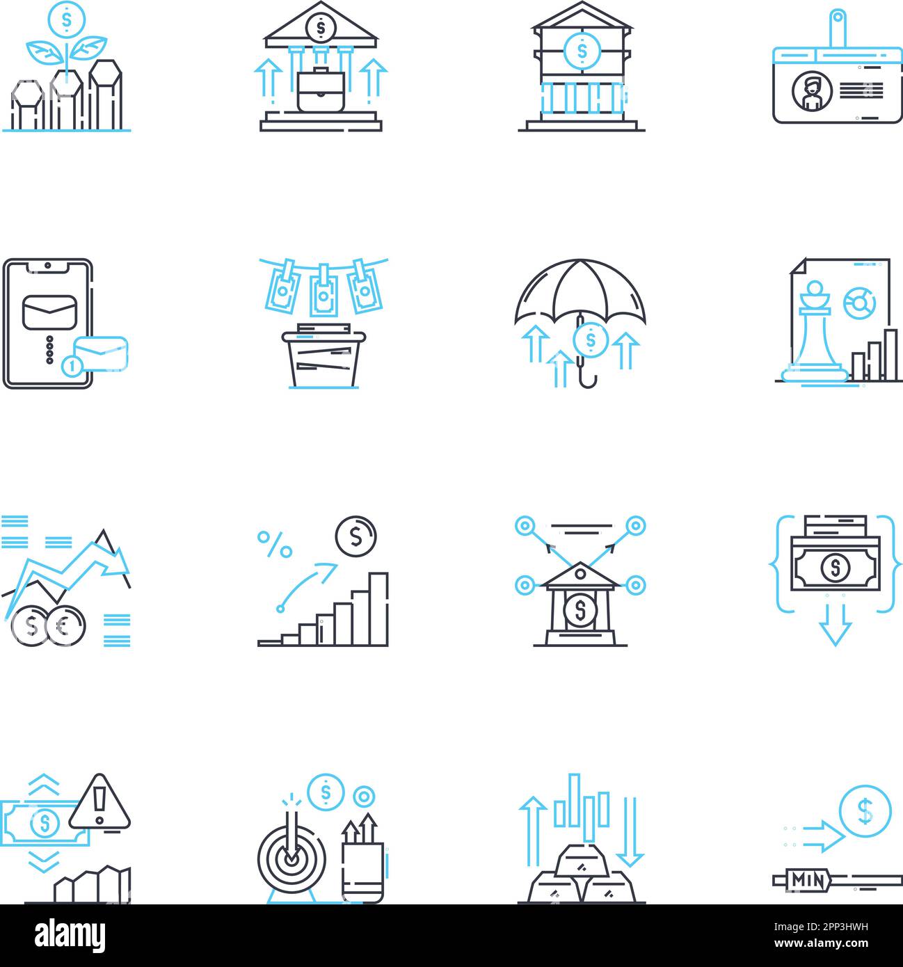 My management linear icons set. Leadership, Communication, Delegation ...