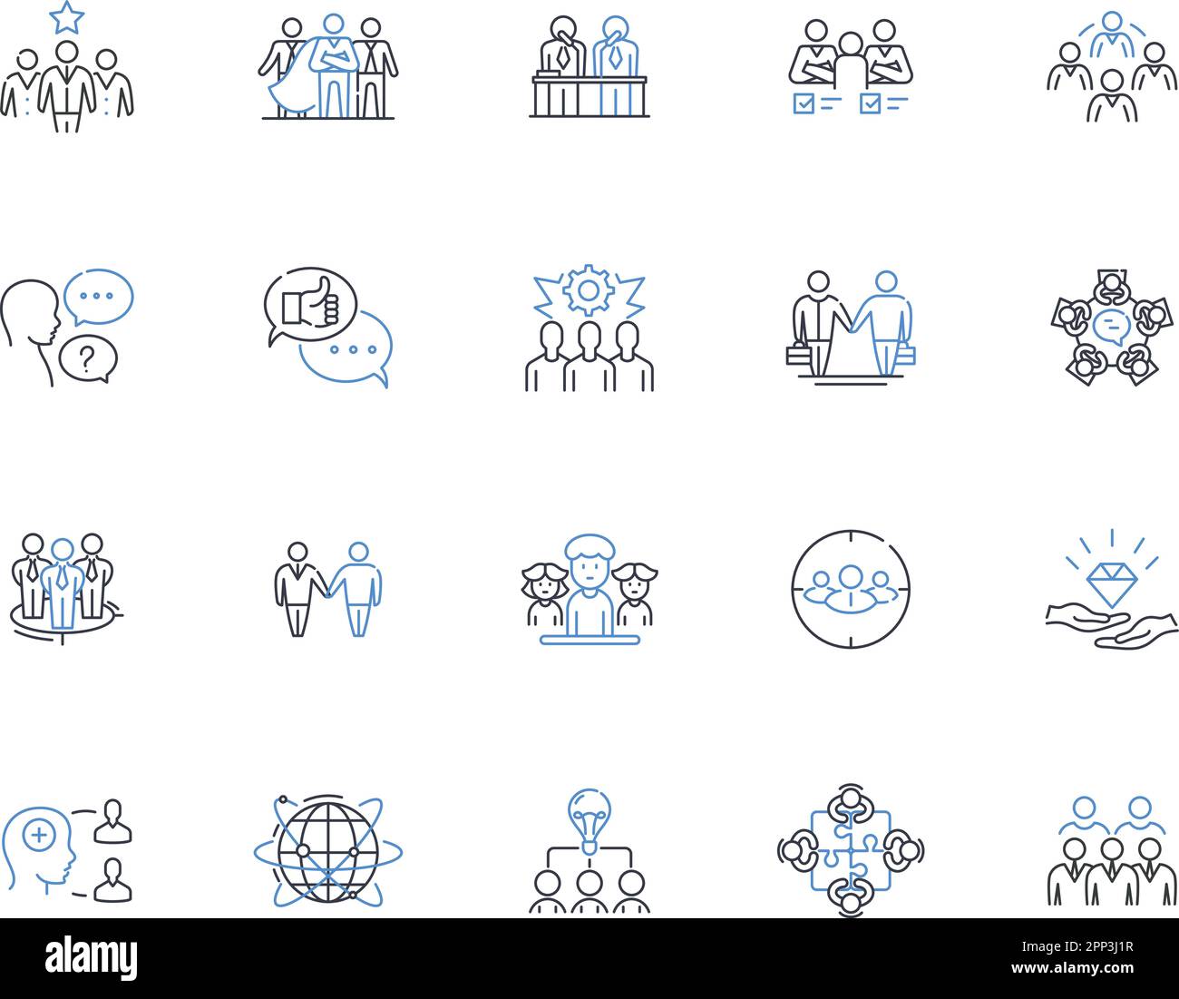 Companionship line icons collection. Friendship, Togetherness, Intimacy ...