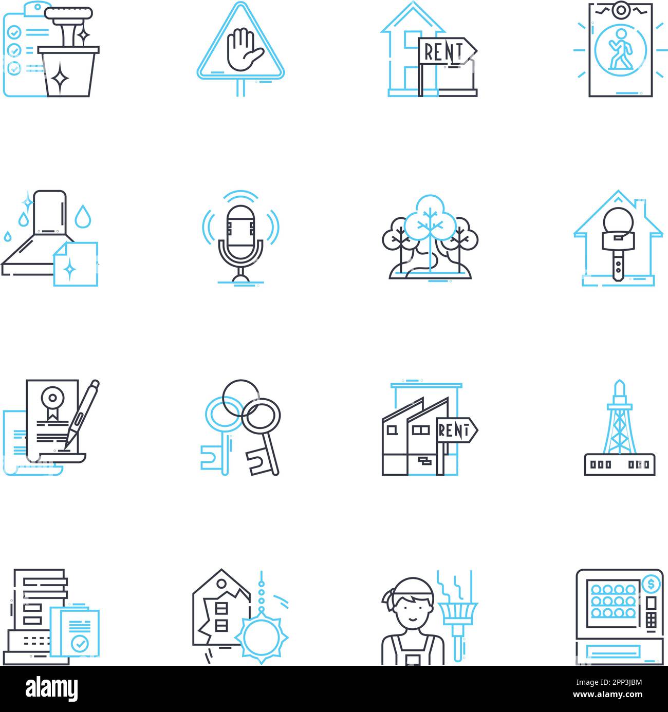 Probate linear icons set. Inheritance, Executor, Estate, Assets, Will ...