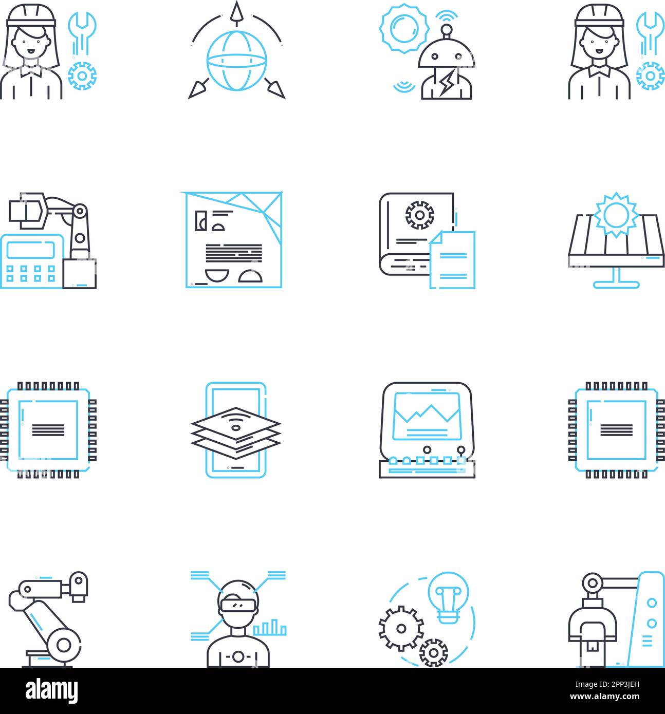 Content Writing linear icons set. Creativity, Clarity, Consistency ...