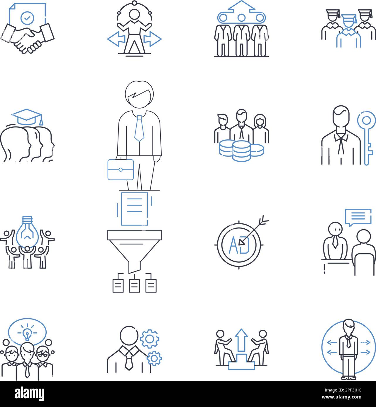 Corporate management line icons collection. Leadership, Strategy ... Corporate management line icons collection. Leadership, Strategy ...