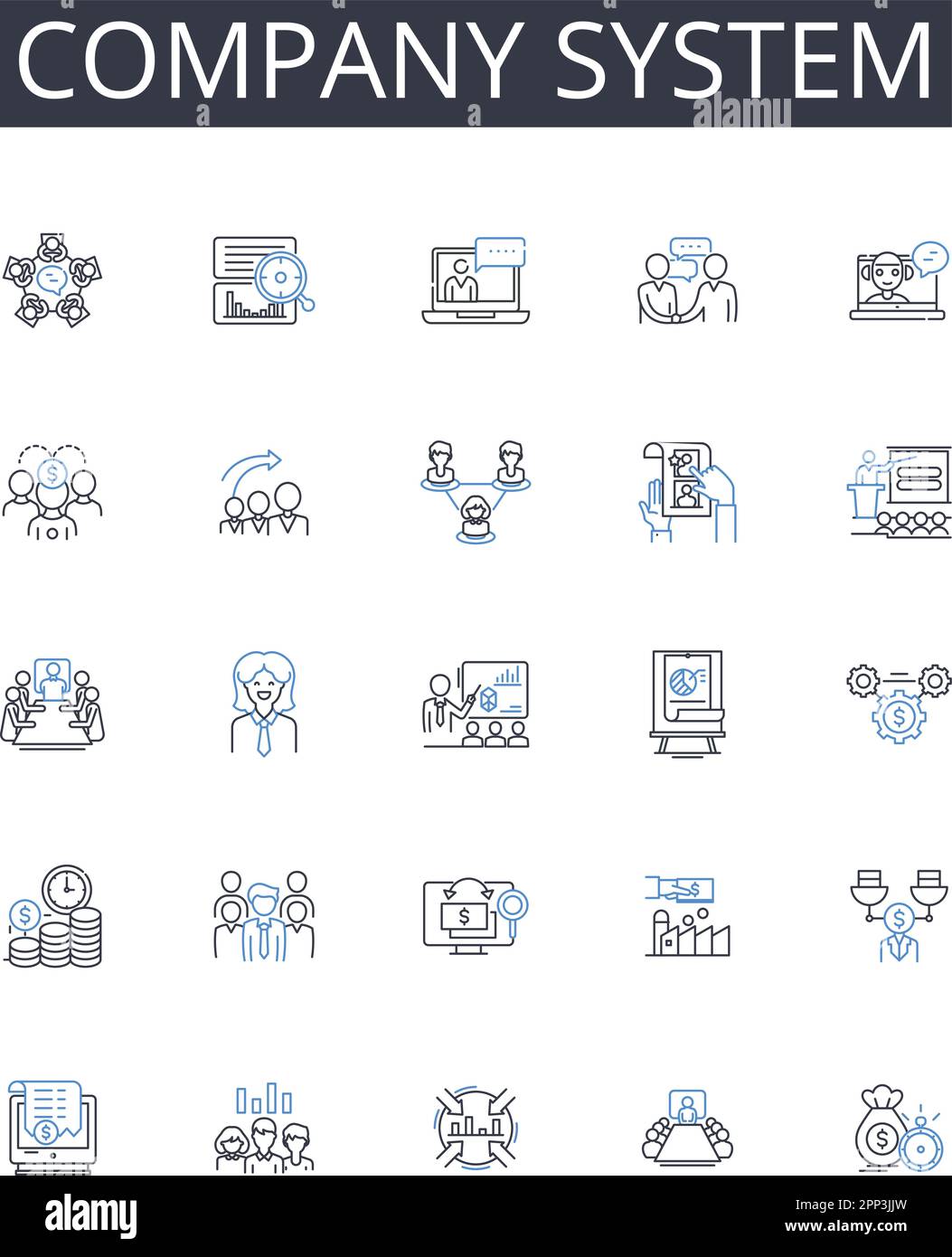 Company system line icons collection. Business structure, Corporation ... Company system line icons collection. Business structure, Corporation ...