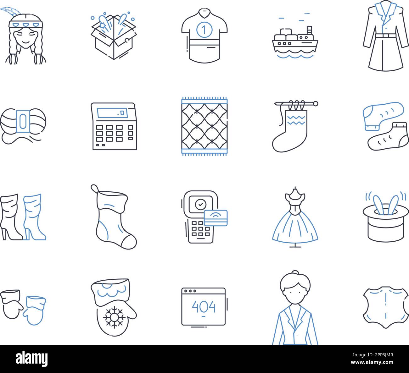 Goods Emporium Line Icons Collection Shop Emporium Retail Boutique Mall Marketplace