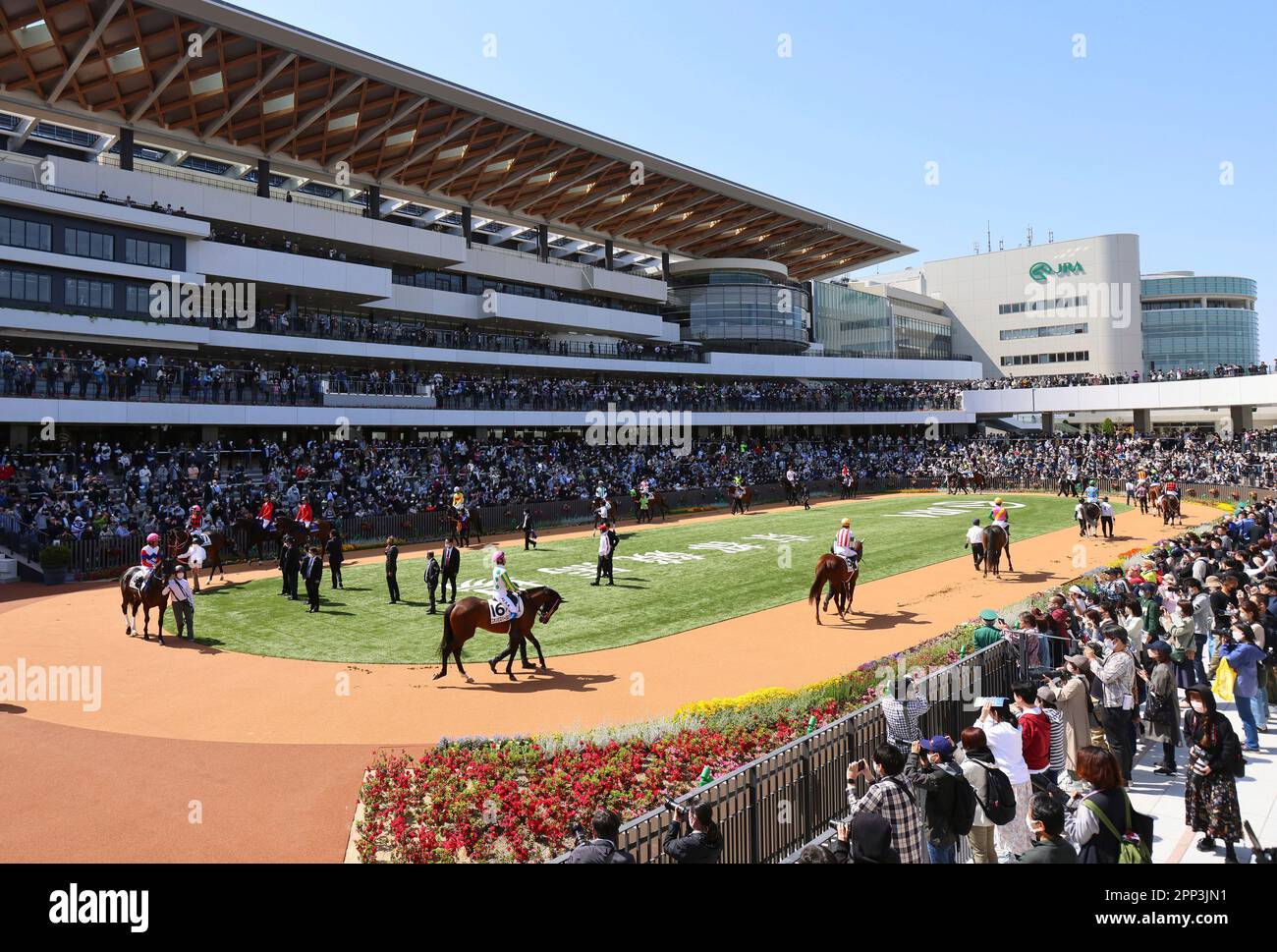 Kyoto Racecourse reopens in Kyoto on April 22, 2023.The course for ...