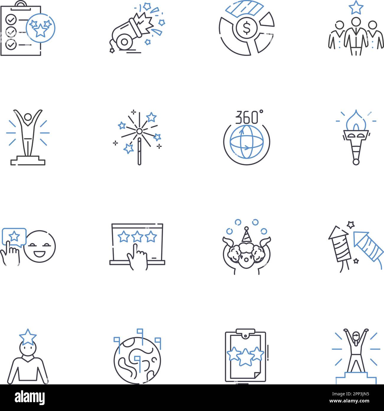 Gain line icons collection. Acquire, Expand, Enhance, Boost, Increase ...