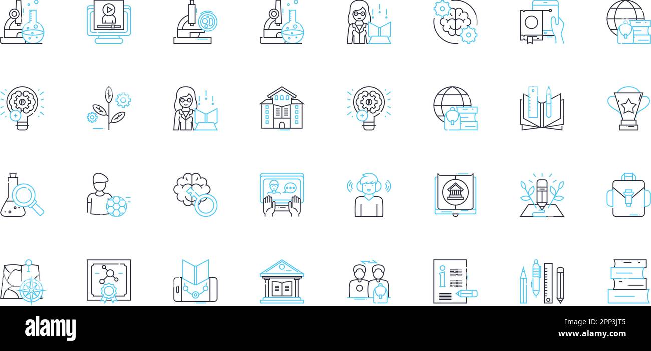 Instructional worth linear icons set. Valuable, Productive, Beneficial ...
