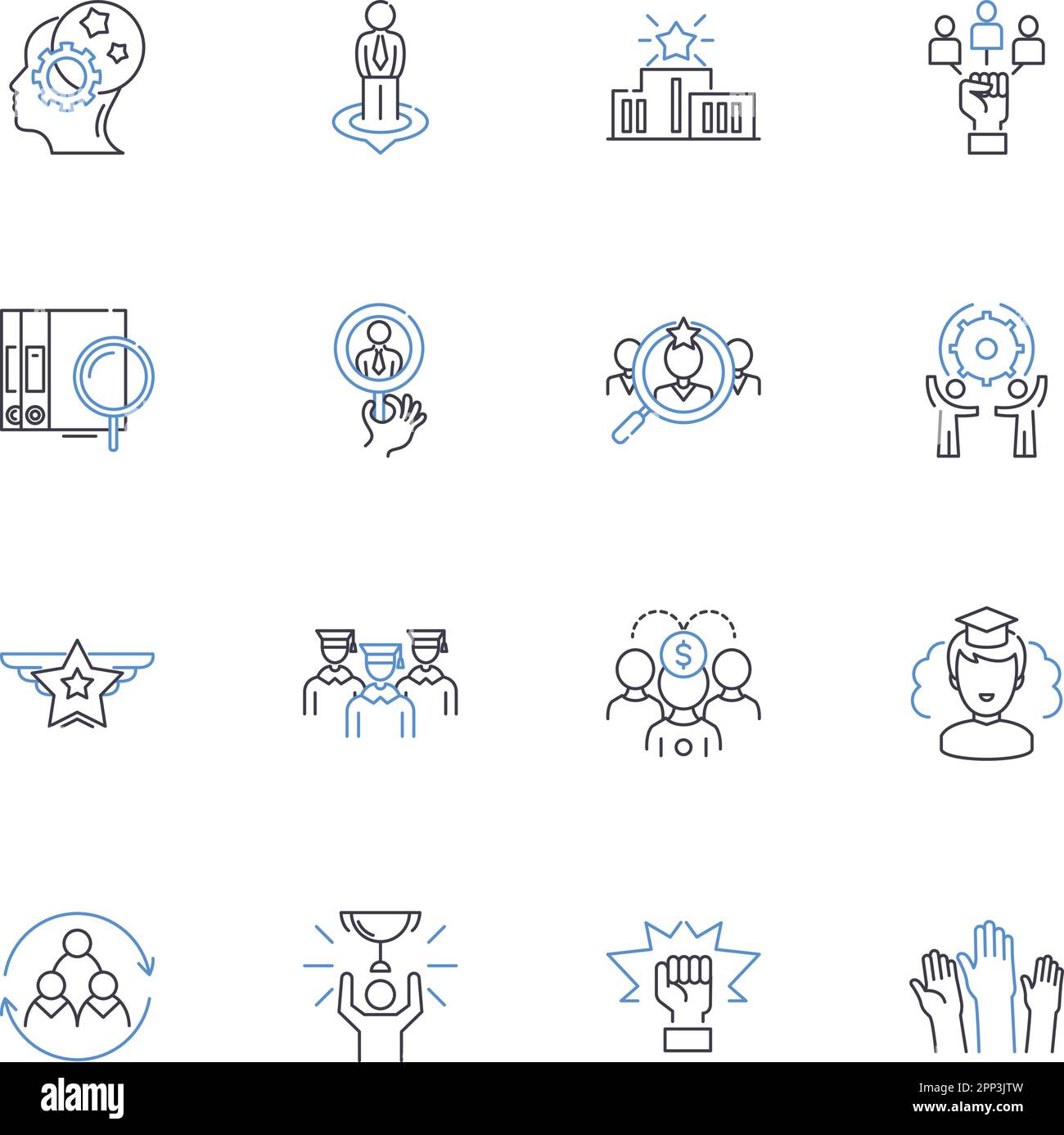 Origin coaching line icons collection. Empowerment, Growth, Discovery ...