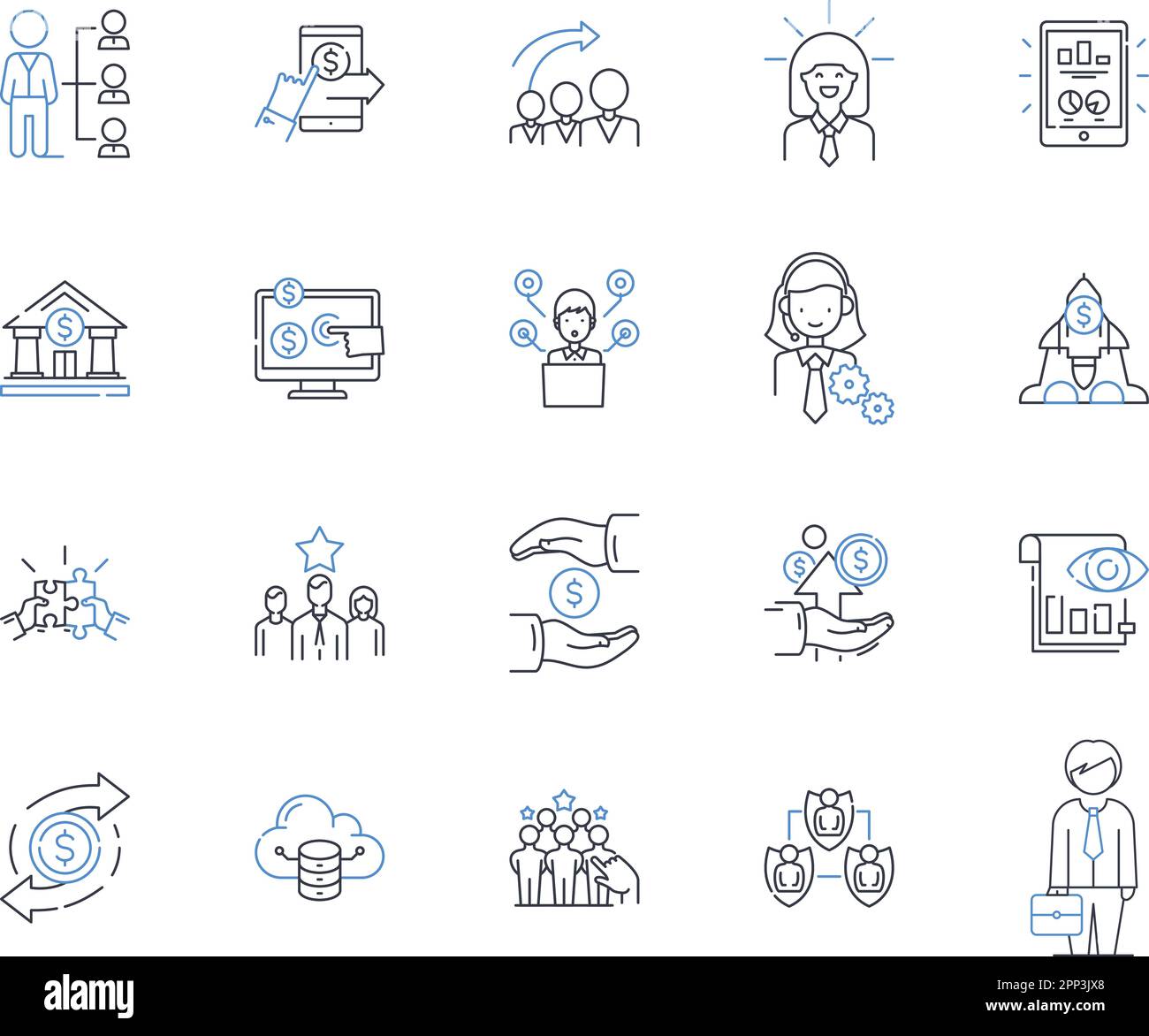 Job Output Line Icons Collection Deliverables Results Production
