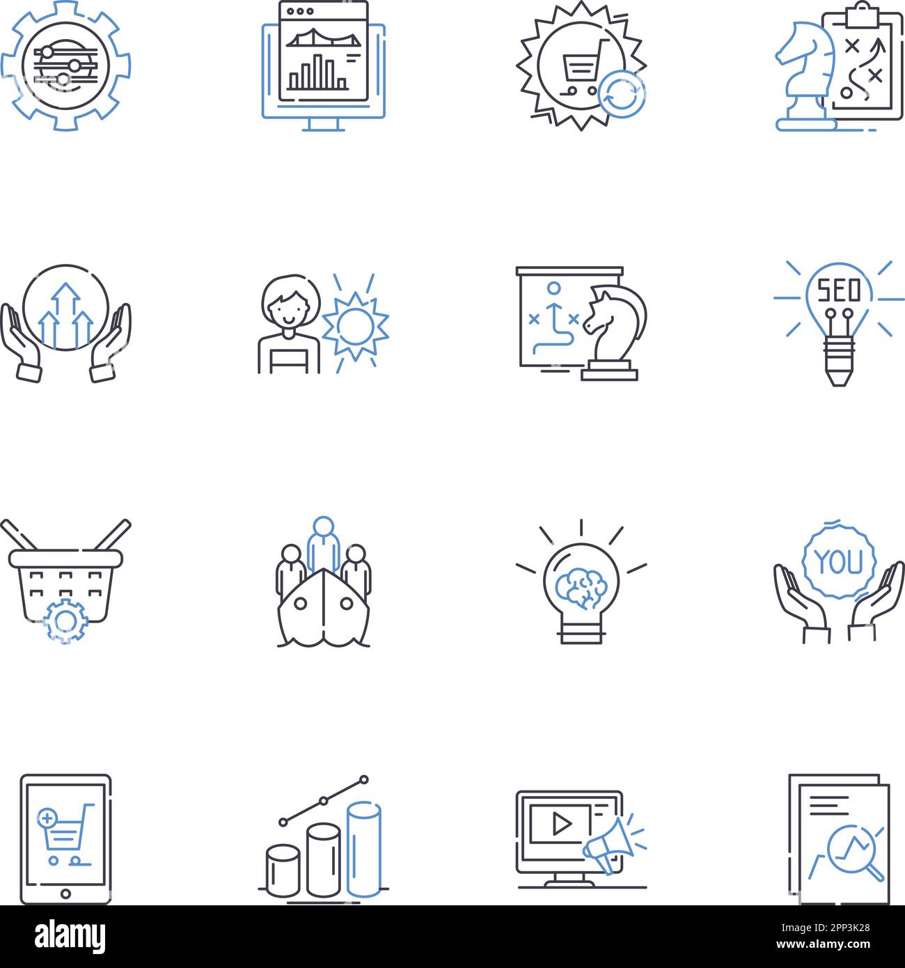 Leadership and guidance line icons collection. Mentorship, Inspiration ...