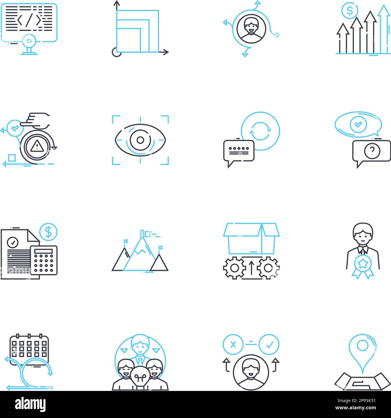 Alliance Linear Icons Set Unity Partnership Bond Collaboration Coalition Teamwork