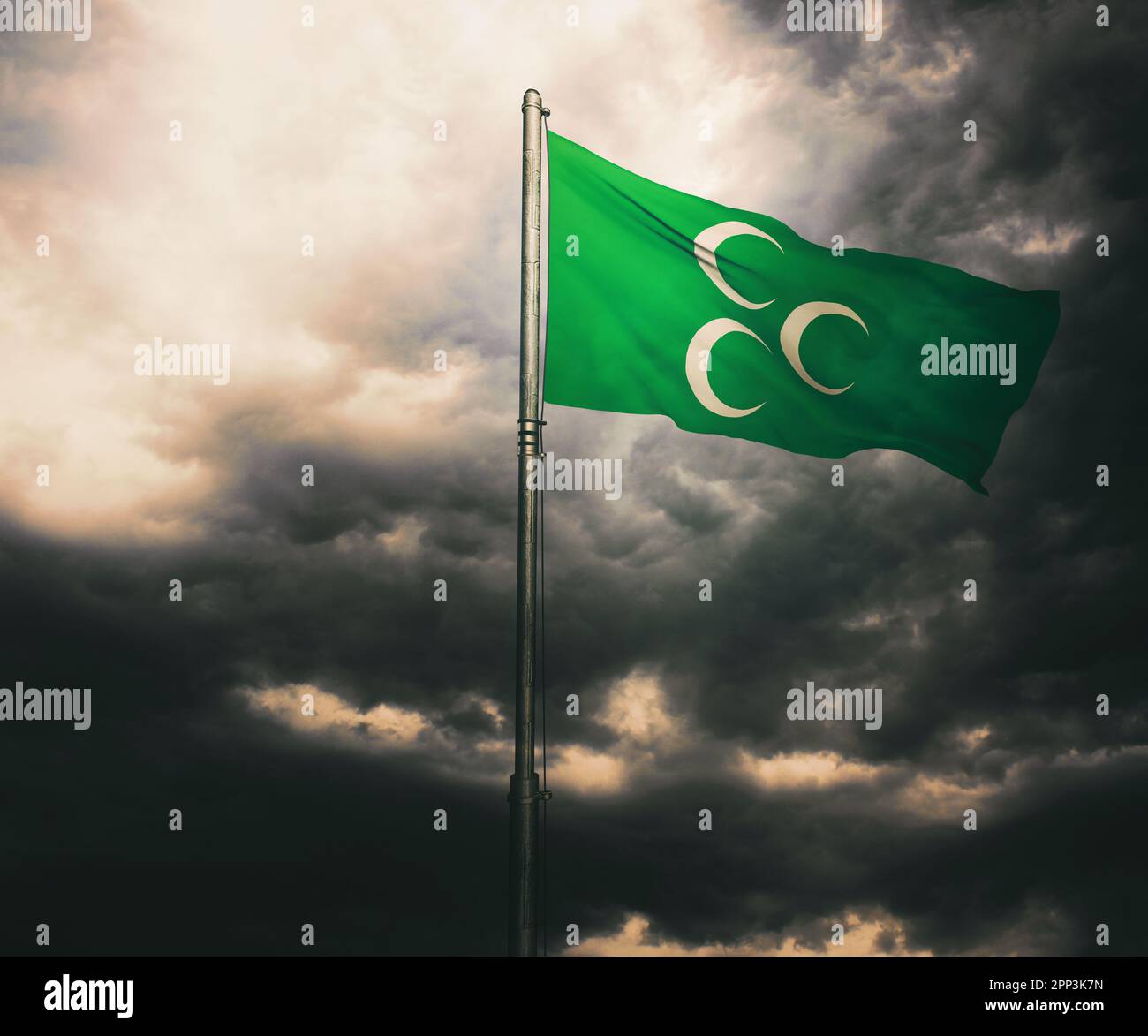 Ottoman State Flag - Ottoman Empire Stock Photo - Alamy