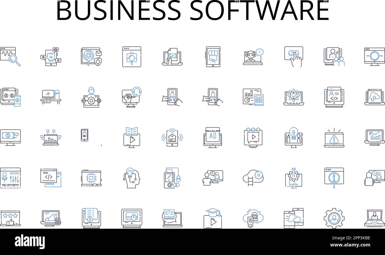 Business software line icons collection. Creativity, Strategy ...