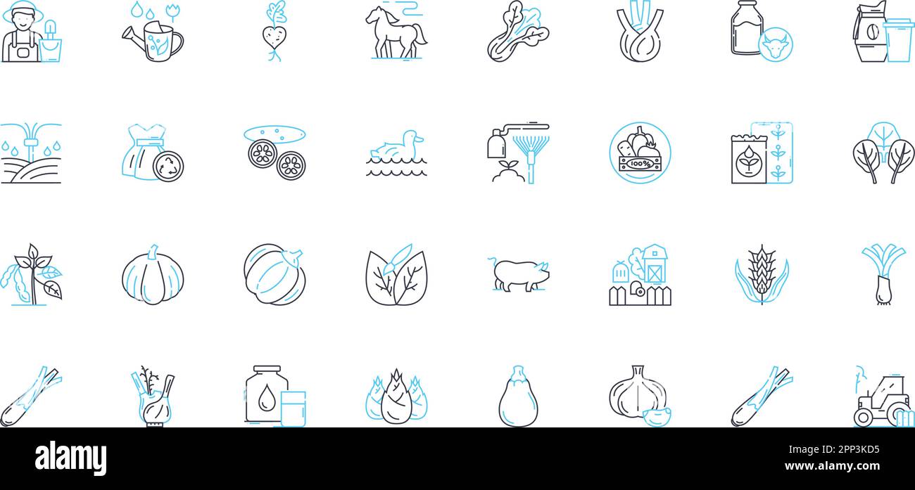 Bio park linear icons set. Wildlife, Conservation, Nature, Habitat ...