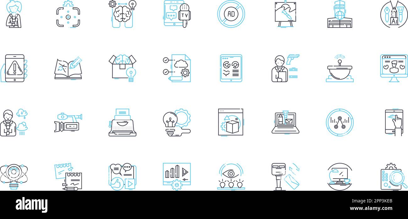 Gatherings and assemblies linear icons set. Conclave, Summit ...