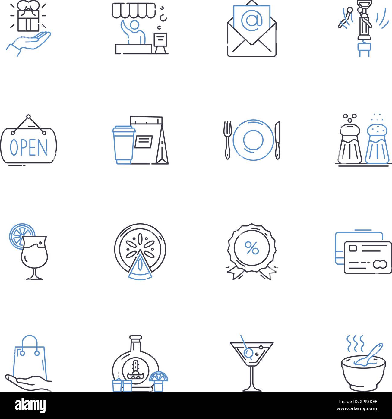 Gourmet dining line icons collection. Ambrosial, Appetizing, Artisanal ...