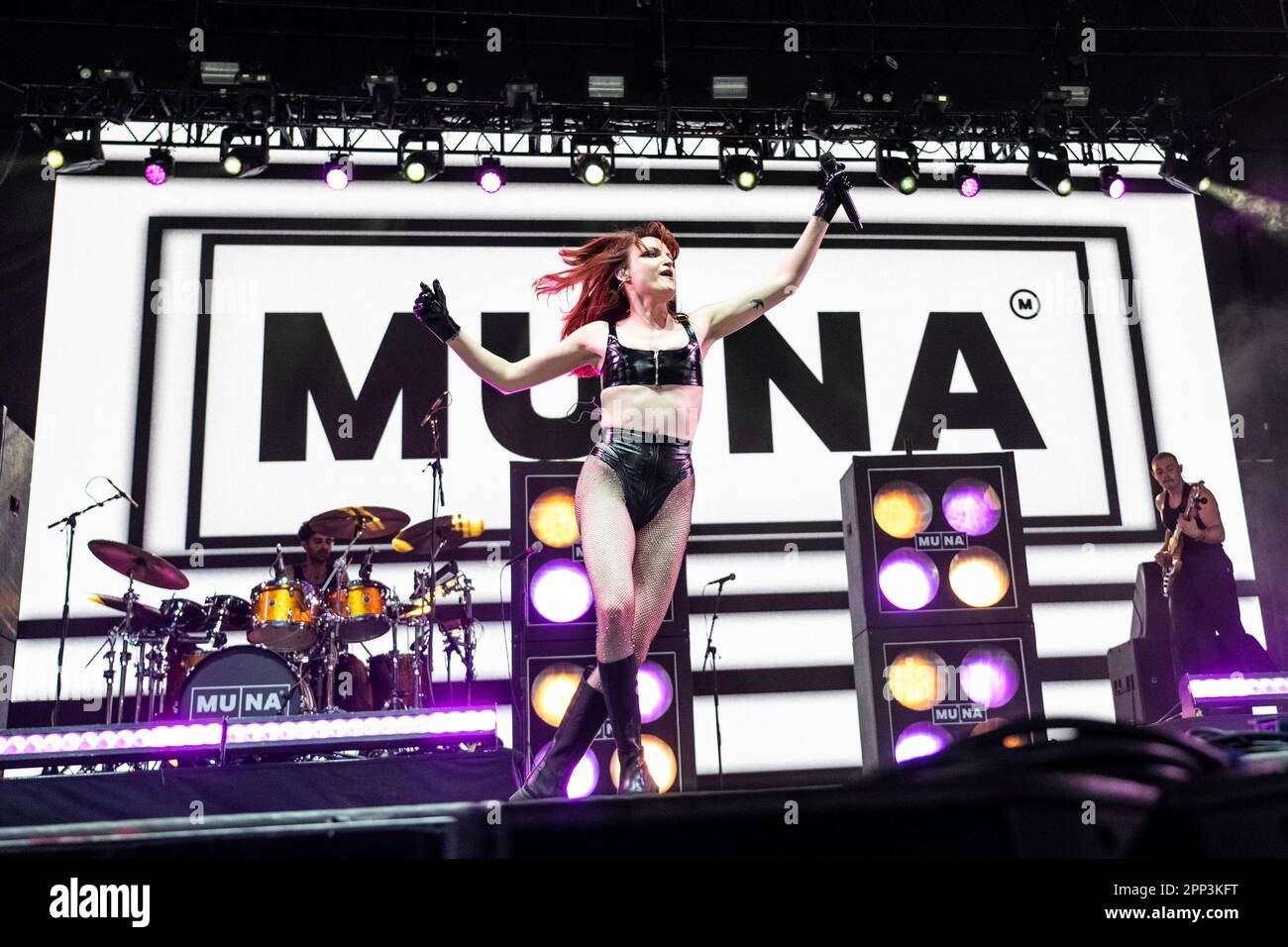 Katie Gavin of MUNA performs at the Coachella Music and Arts Festival ...