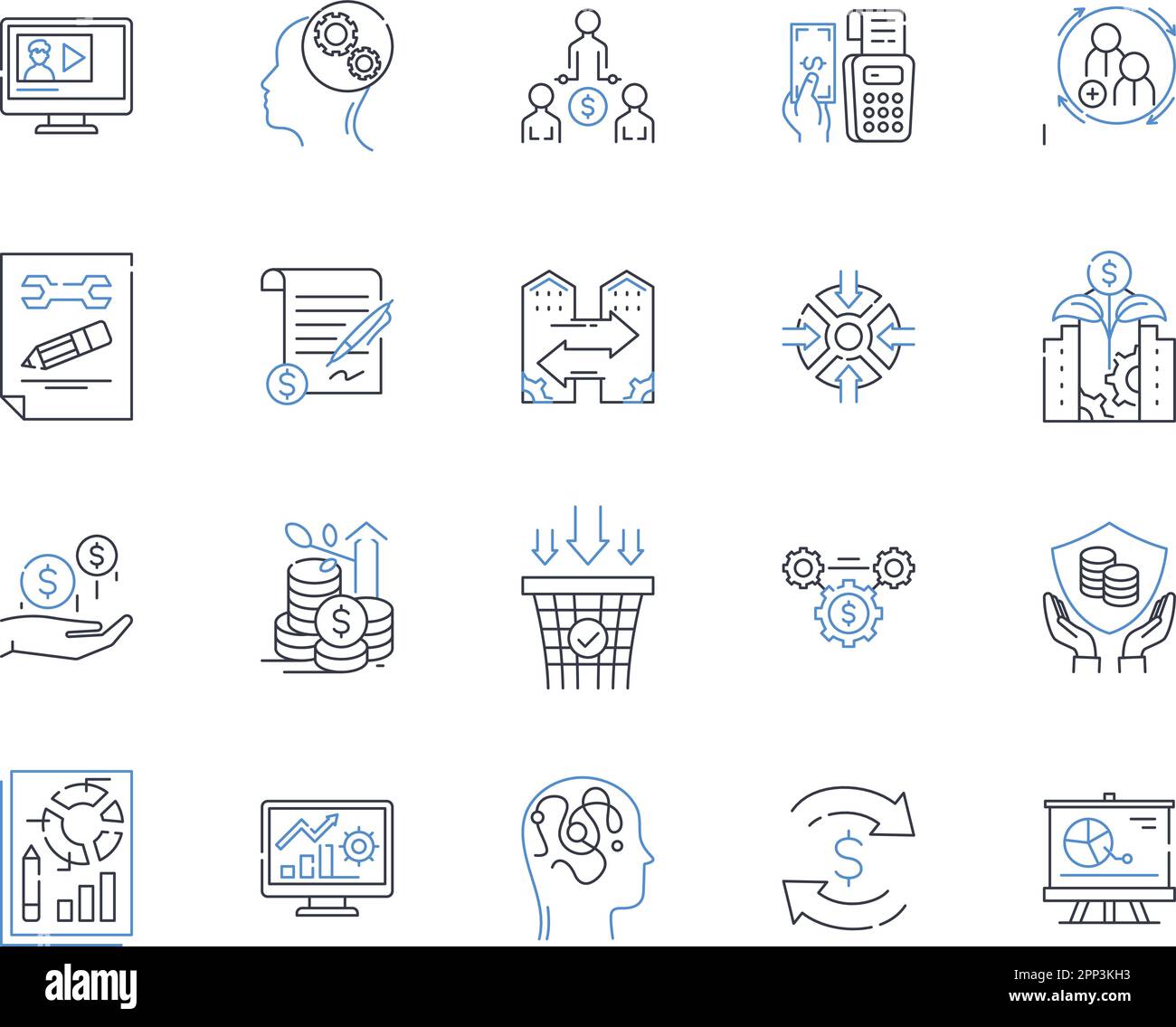 Service provider line icons collection. Reliable, Professional ...
