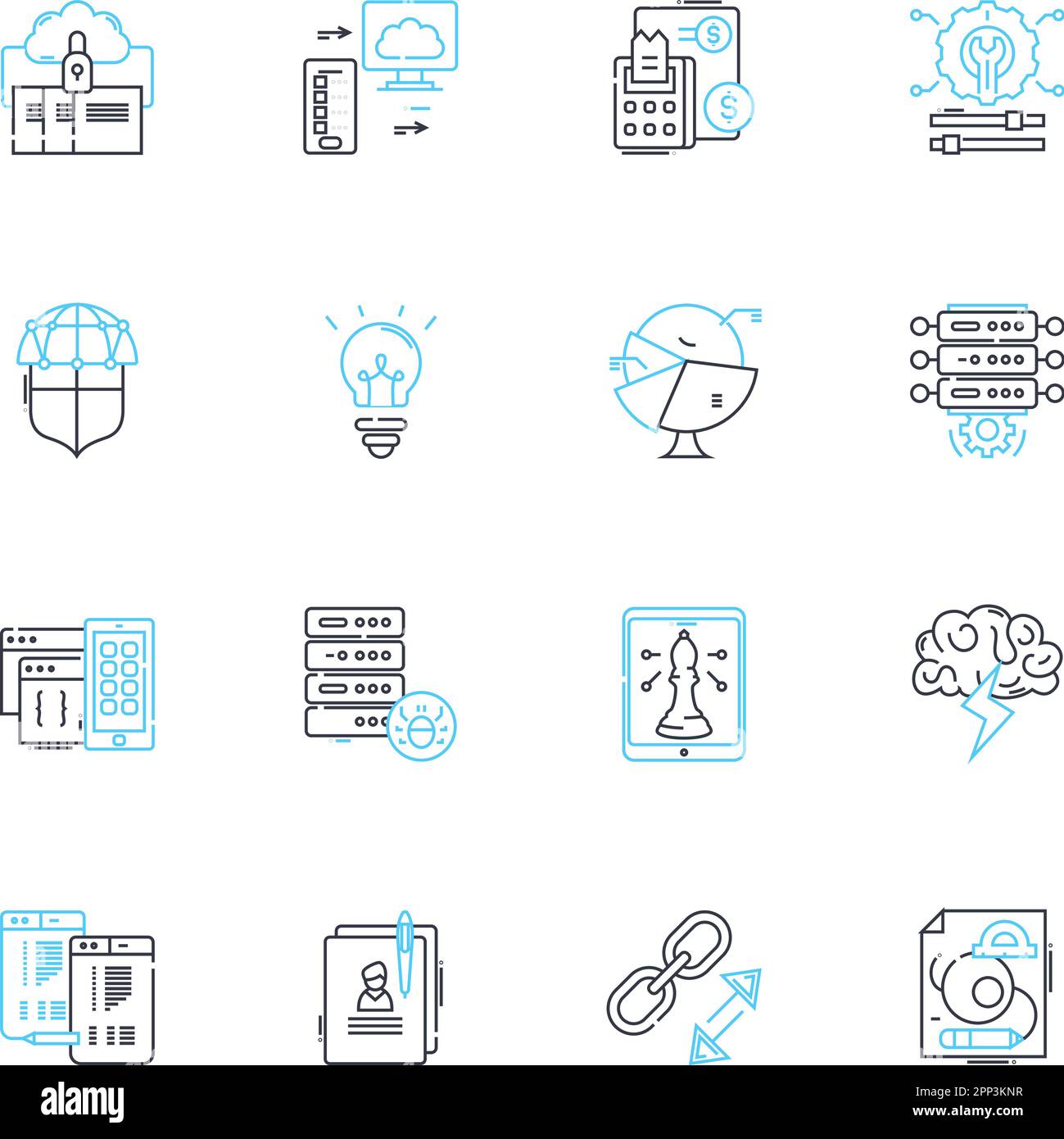 Content design linear icons set. Clarity, User-friendly, Visuals ...