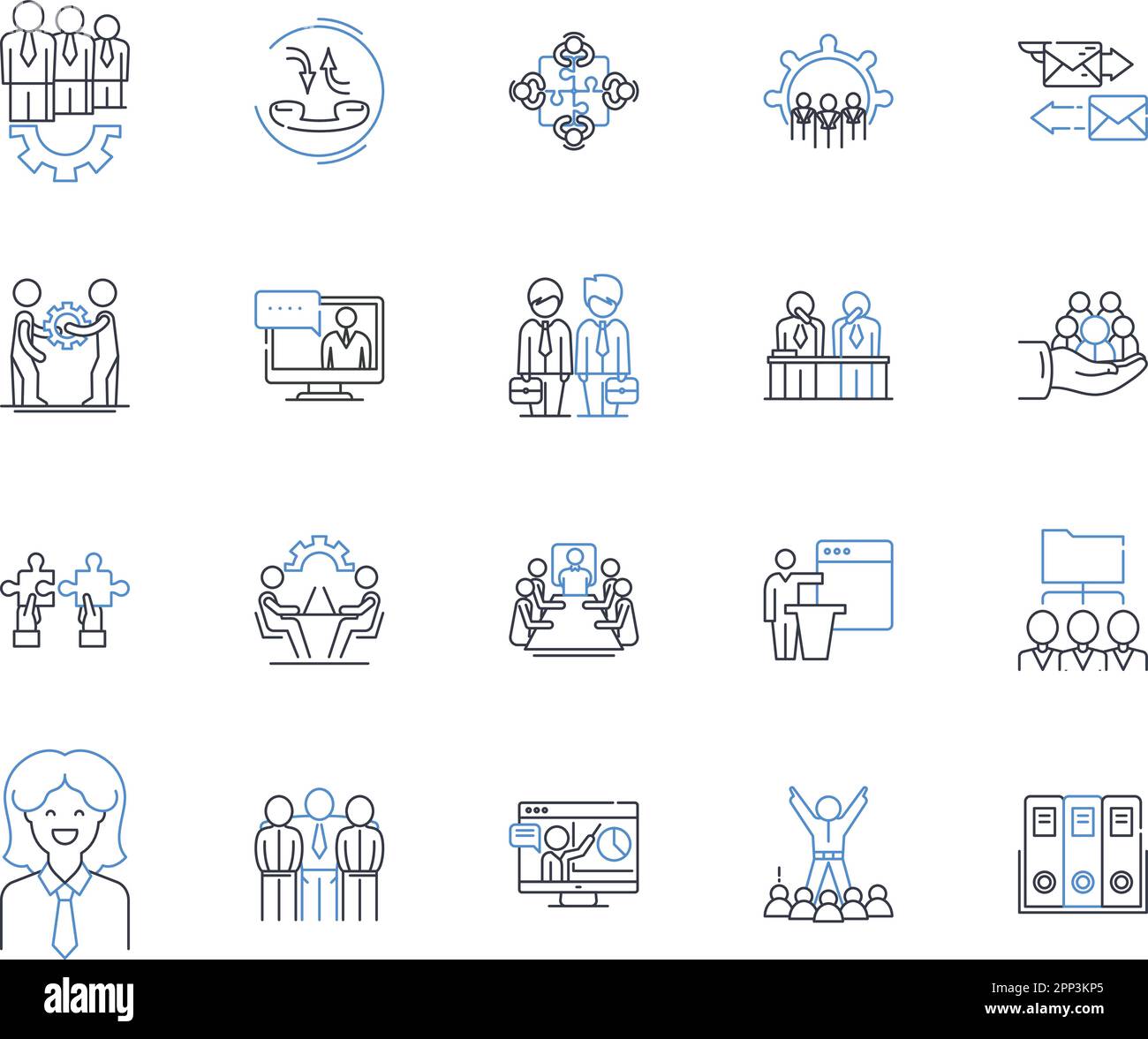 Faculty colleagues line icons collection. Collaborators, Peers ... Faculty colleagues line icons collection. Collaborators, Peers ...