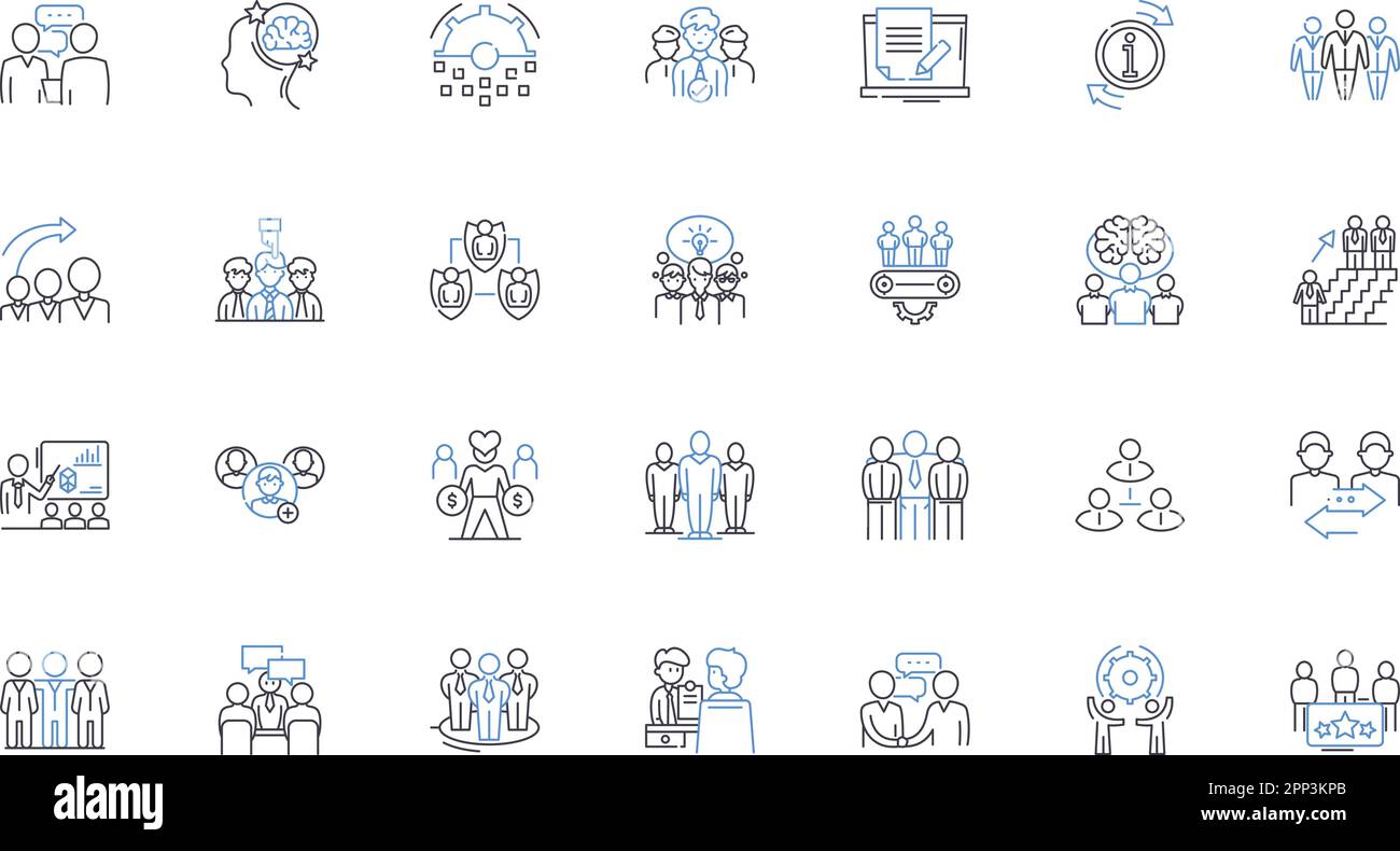 Organizational Leadership line icons collection. Visionary, Strategist ...