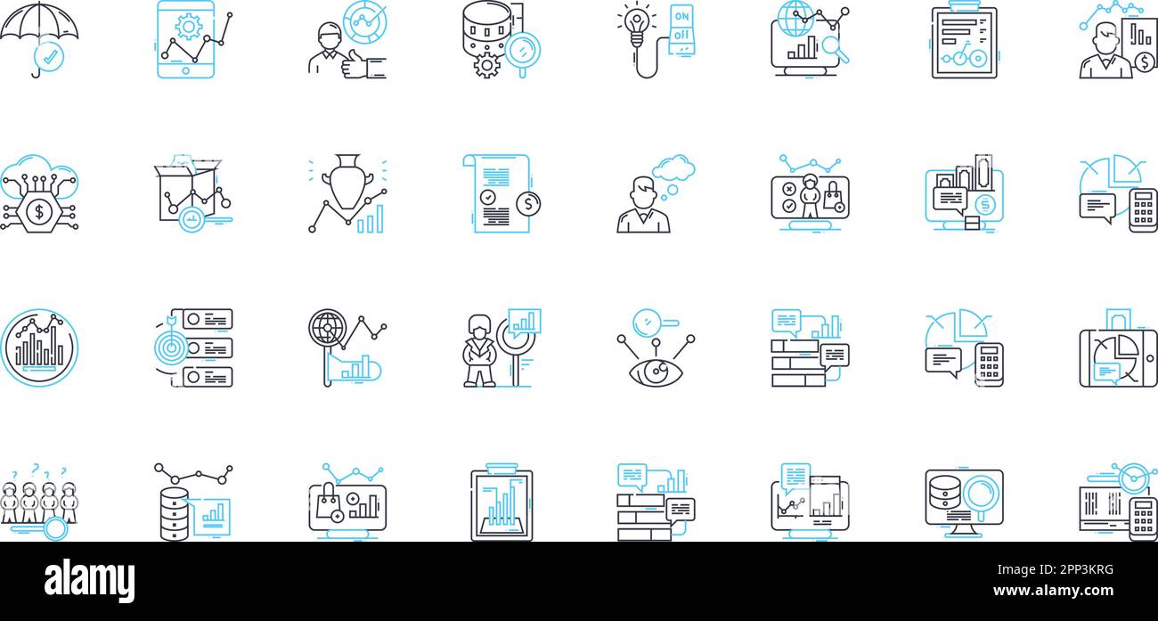 Corporate study linear icons set. Business, Strategy, Leadership ...