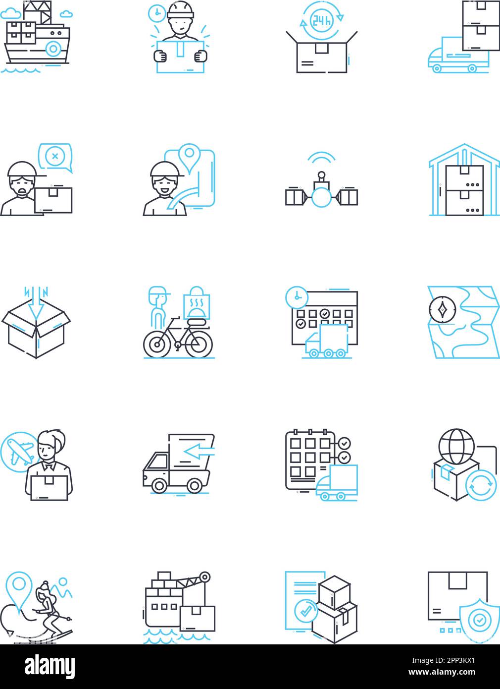 Rapid dispatch linear icons set. Swift, Expedient, Prompt, Agile, Efficient, Quick, Speedy line ...