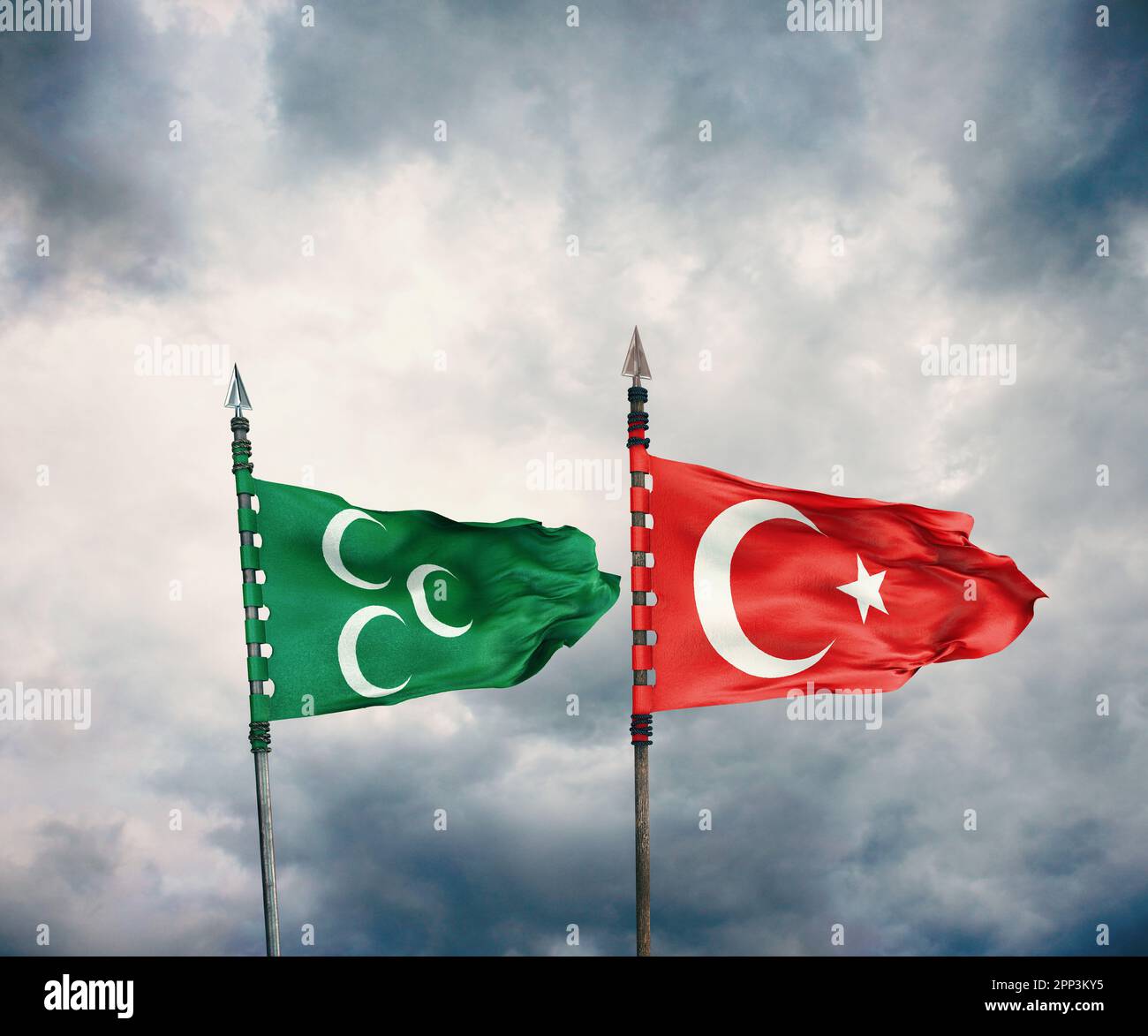 Ottoman State Flag - Ottoman Empire Stock Photo - Alamy