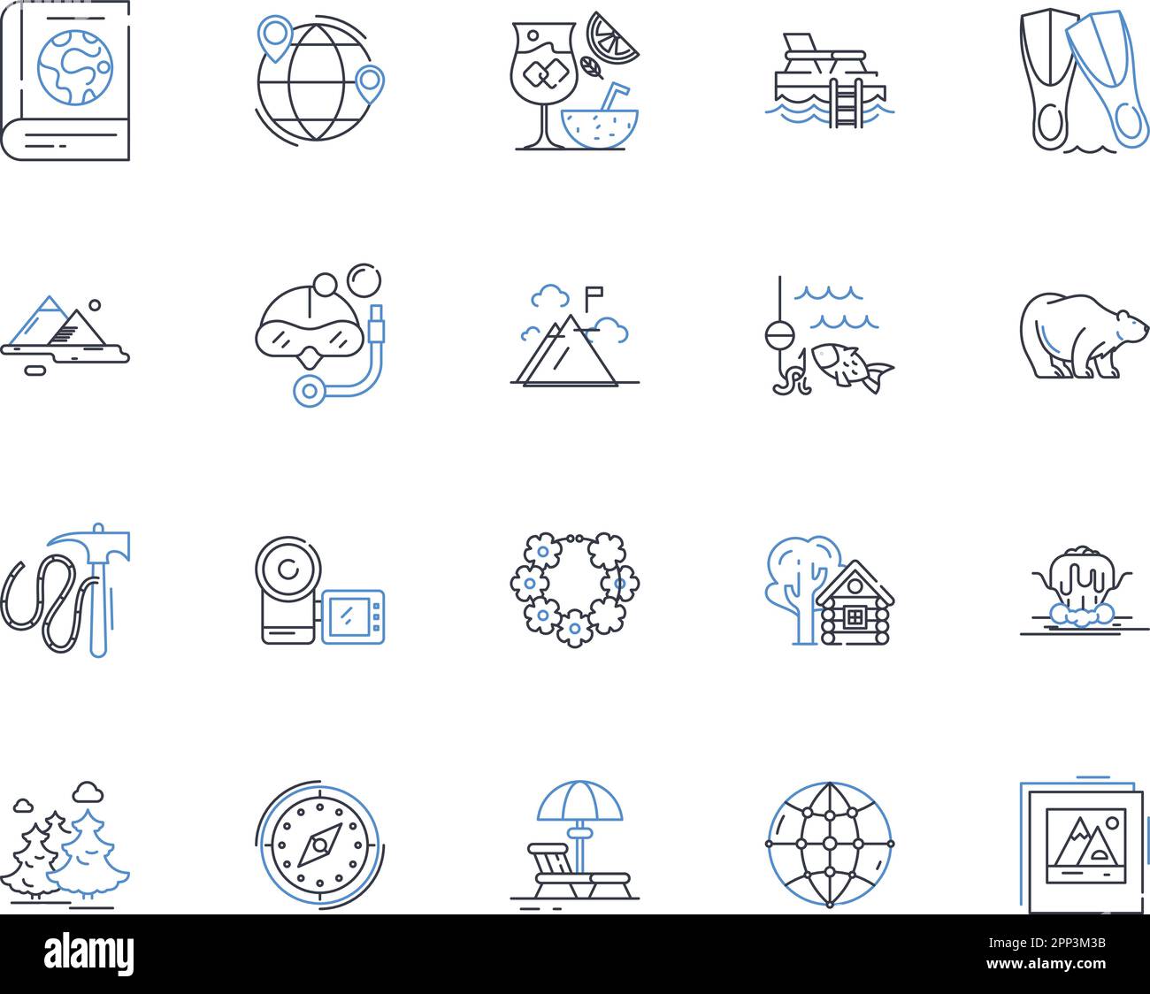 Devilish pursuit line icons collection. Demonic, Sinister, Malevolent ...