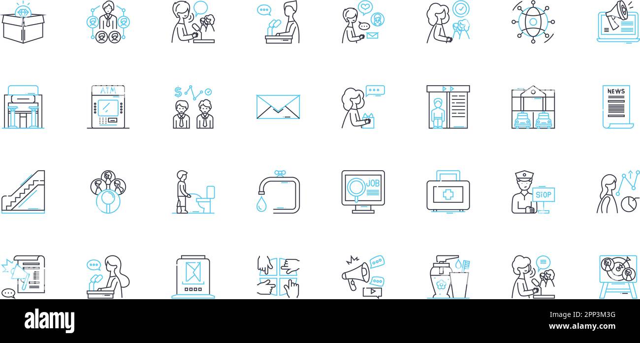 Clever masses linear icons set. Innovative, Resourceful, Intelligent ... Clever masses linear icons set. Innovative, Resourceful, Intelligent ...