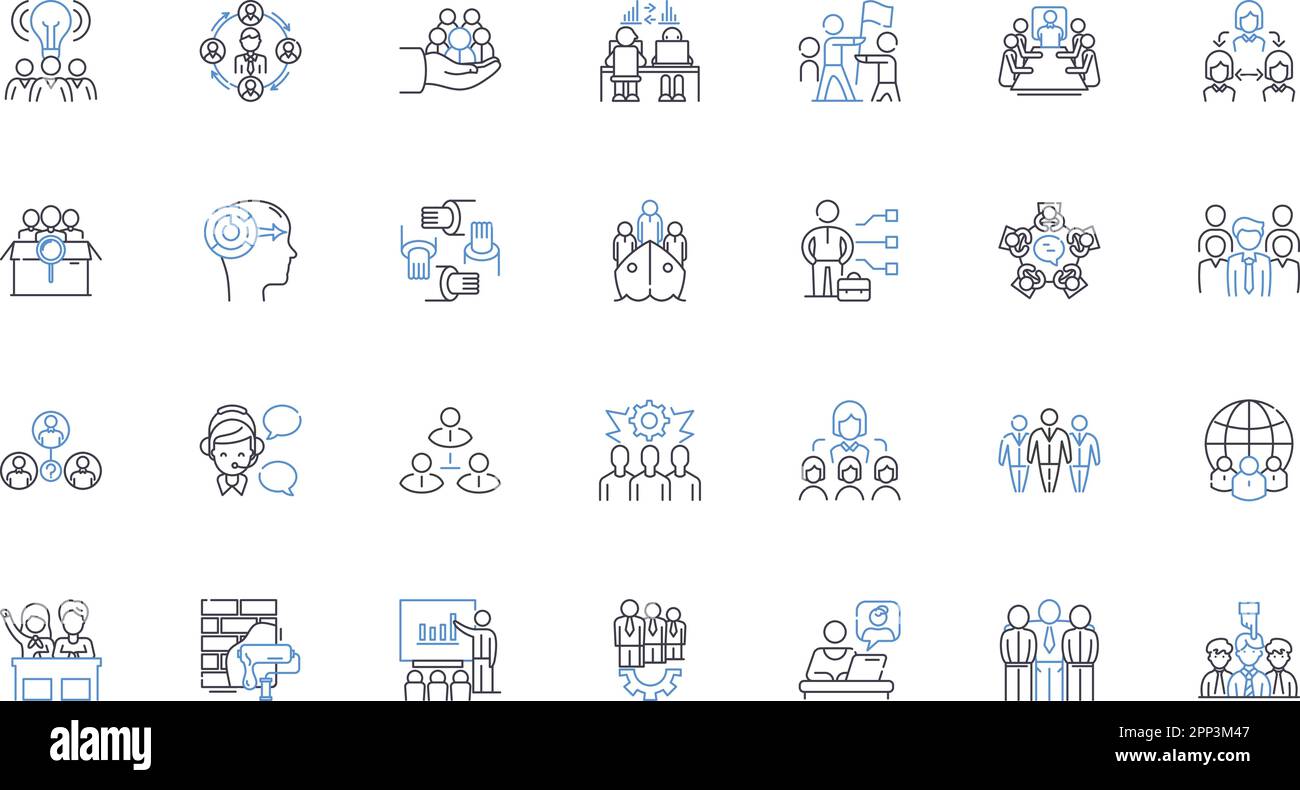 Goal setting line icons collection. Ambition, Aspiration ...