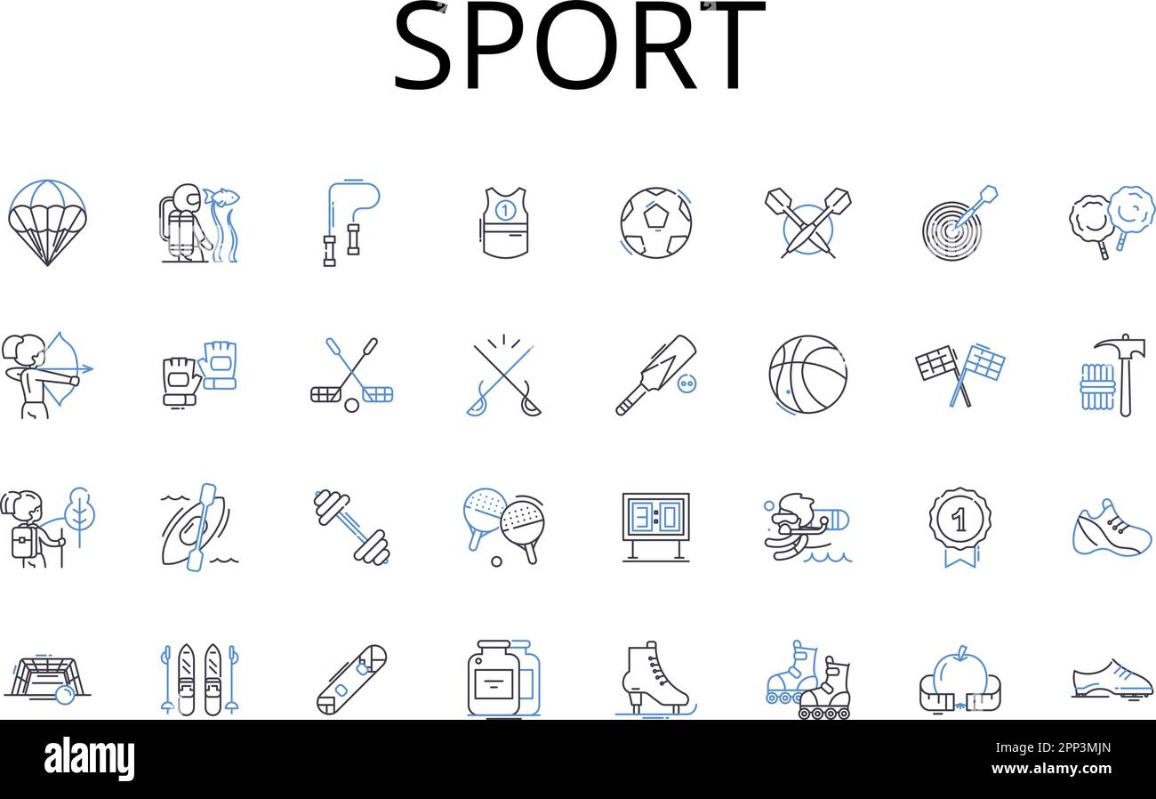 Sport line icons collection. Fitness, Athletics, Recreation, Exercise ...