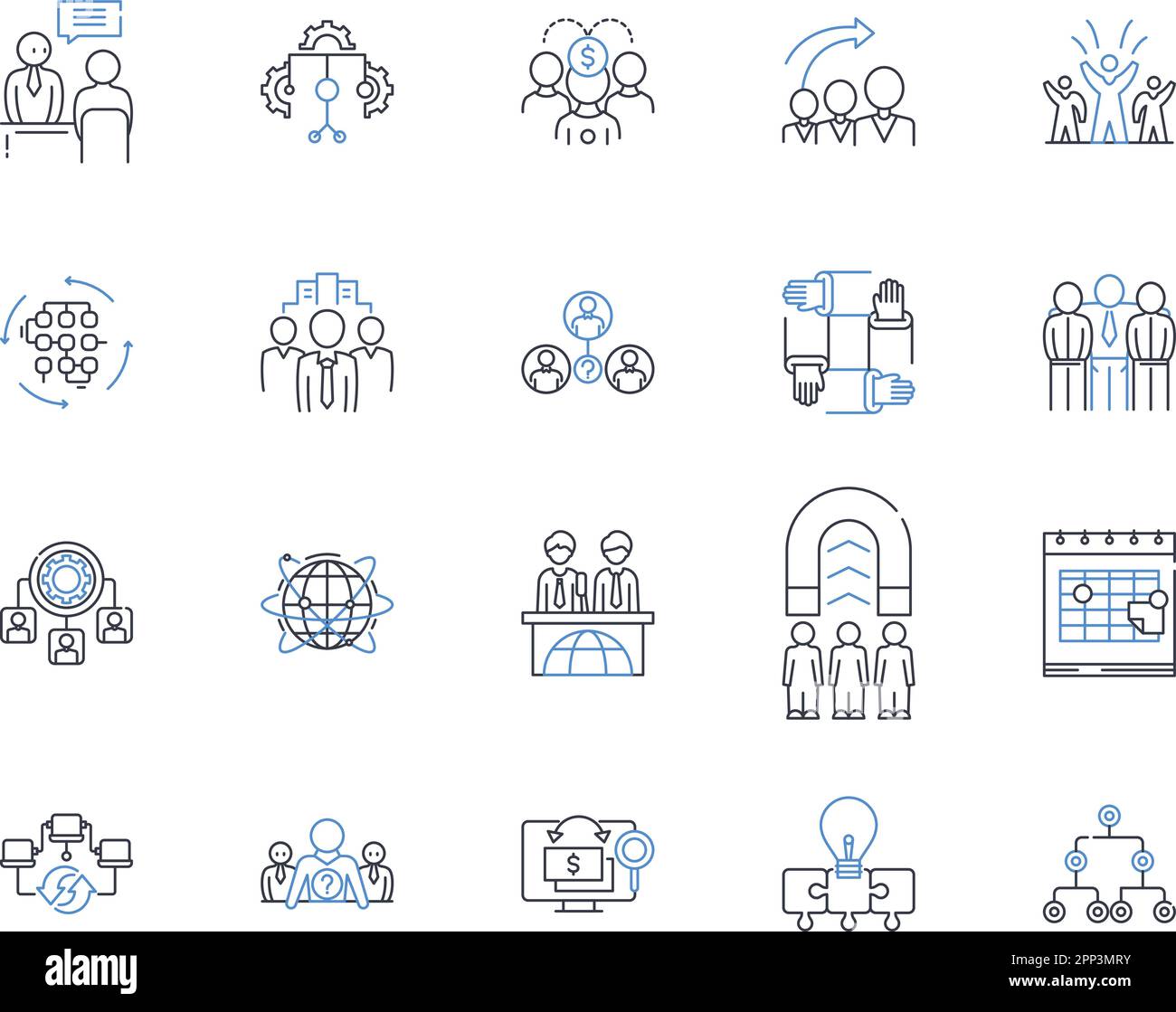Presentation and demonstration line icons collection. Showcase, Pitch ...