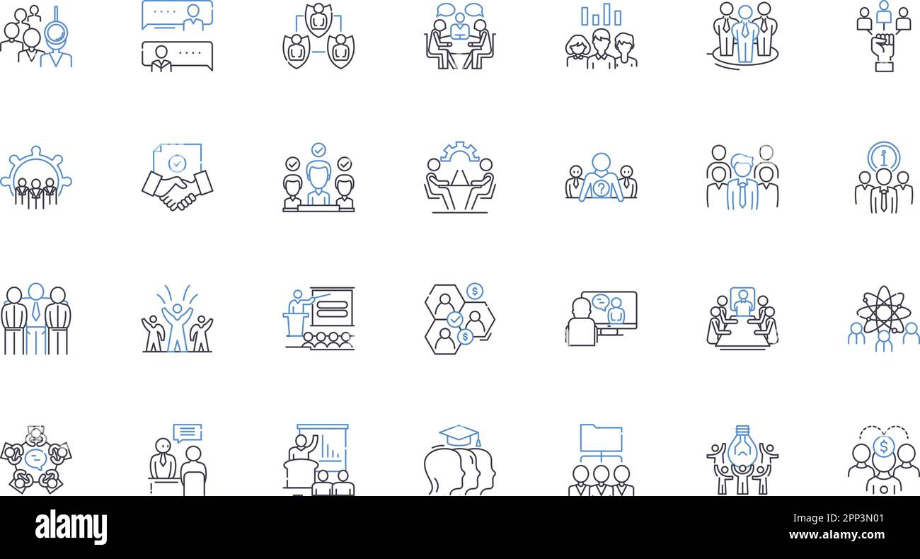 Contract Discussion line icons collection. Agreement, Negotiations ...
