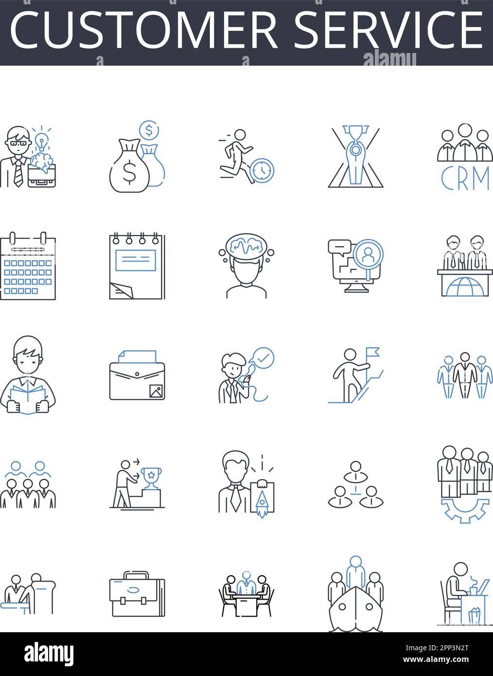 Customer service line icons collection. Client relations, Customer ... Customer service line icons collection. Client relations, Customer ...