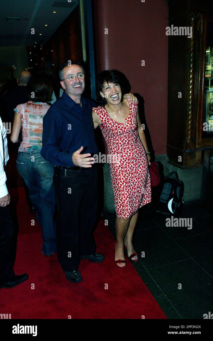 Andrew Denton and Jennifer Byrne at the premiere of Billy Crystal’s 700 Sundays play at the ...