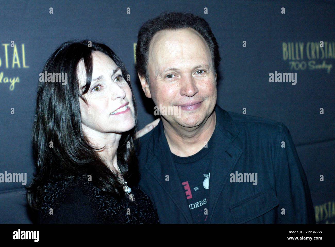 Billy Crystal and his wife at the after-party of his “700 Sundays” play ...